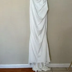 House of CB | Dresses | House Of Cb Esmee Size M Ivory Draped Strapless ...